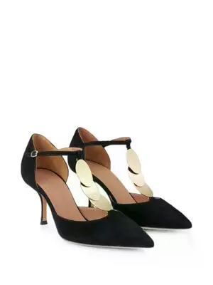 MALONE SOULIERS Kali Disc-embellished Suede Pumps