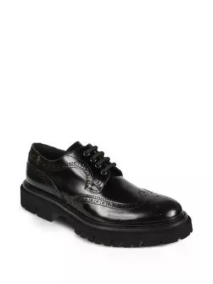 BALDININI Brogue-detail Chunky-sole Derby Shoes - Black