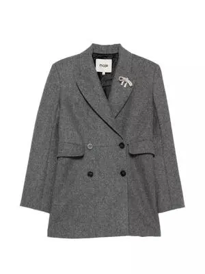 Maje Crystal-embellished Double-breasted Coat