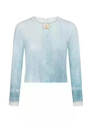 Oscar De La Renta Ombré-effect Cropped Cardigan