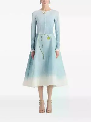 Oscar De La Renta Ombré-effect Cropped Cardigan