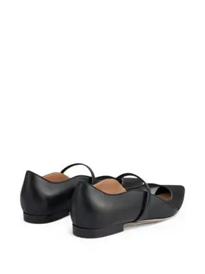 MALONE SOULIERS Maureen Arc Mesh-panel Flat Pumps