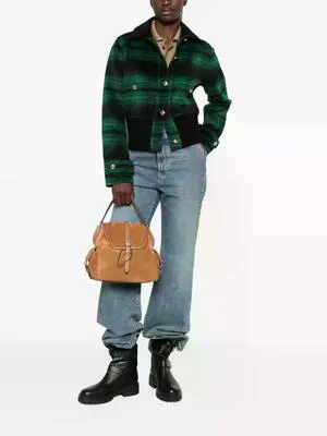 Maje Checked-pattern Button-up Jacket