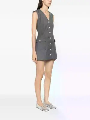 Maje Embellished-button Sleeveless Playsuit
