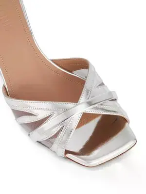 MALONE SOULIERS Perla Metallic Leather Sandals