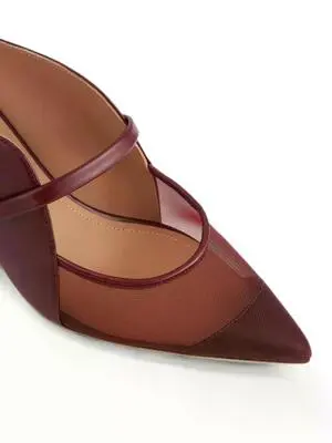 MALONE SOULIERS Maureen Arc Mesh-panelled Mules