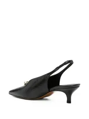 Maje Lizard-effect Pointed-toe Pumps