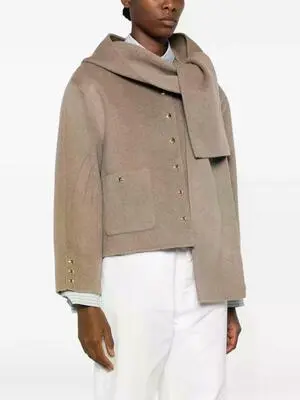 Maje Hooded Single-breasted Coat