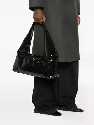 Longchamp Xtra L Le Pliage Patent-finish Shoulder Bag