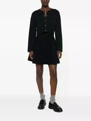 Maje Sequin-embellished Pointelle-knit Cardigan