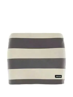 Miu Miu Embroidered Striped Skirt