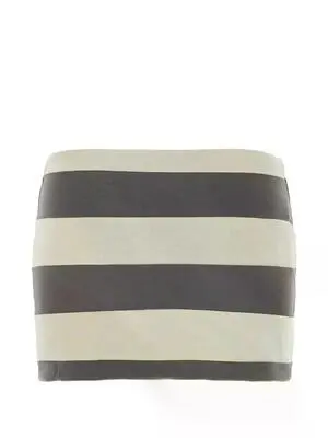Miu Miu Embroidered Striped Skirt