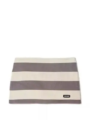 Miu Miu Striped Jersey Miniskirt
