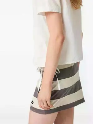 Miu Miu Striped Jersey Miniskirt