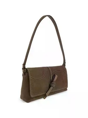 Kate Spade New York Loop Knotted Suede Shoulder Bag - Brown