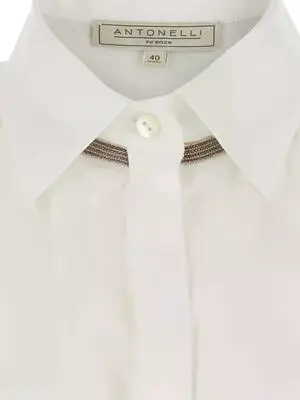 Antonelli Firenze Chain-embellished Long-sleeve Shirt