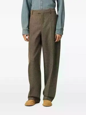 AMI Paris Houndstooth Balloon-fit Wool Trousers
