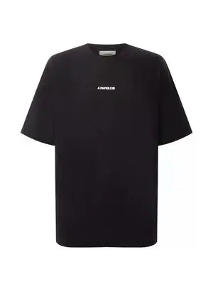 A PAPER KID Logo-print Crew-neck T-shirt - Black