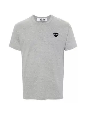 Comme Des Garçons Embroidered Heart T-shirt - Grey