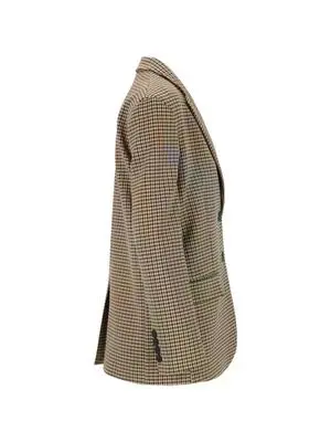 AL DUCA D’AOSTA 1902 Micro-check Oversized Blazer
