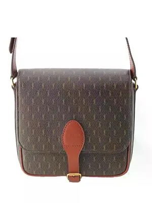 Saint Laurent 2013-2026 Medium Coated Canvas Le Monogramme Buckle Crossbody Bag - Brown