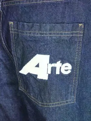 ARTE ANTWERP Big A Logo-patch Straight-leg Jeans