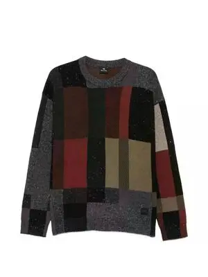 Paul Smith Colour-block Crew-neck Sweater - Grey