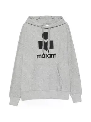 MARANT Miley Logo-print Drawstring Hoodie - Grey