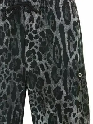 ANIYE BY Leopard-print Lace-trim Track Pants