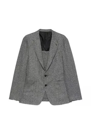 Canali Kei Herringbone Single-breasted Jacket