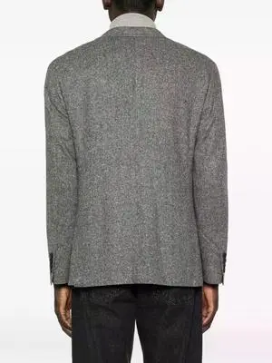Canali Kei Herringbone Single-breasted Jacket