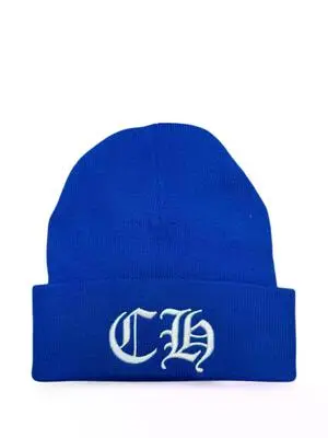 Chrome Hearts Logo-embroidered Beanie Hat - Blue