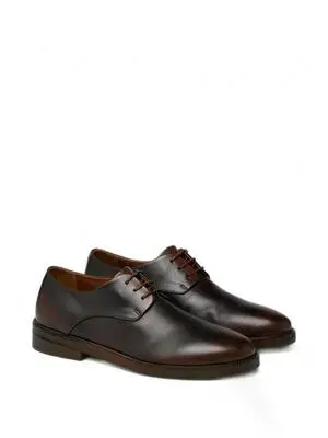 Marsèll Tubetto Burnished-effect Lace-up Derby Shoes - Brown