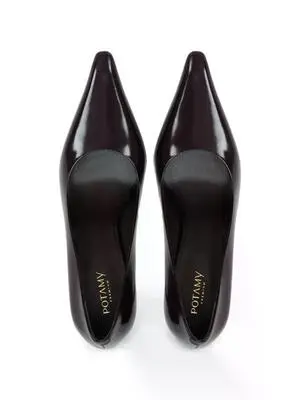 POTAMY Pointed-toe Leather Pumps