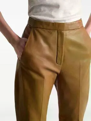 Dorothee Schumacher Pressed-crease Leather Trousers