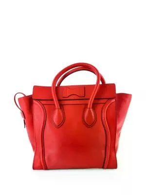 Celine Phantom Bag Grainy Leather Medium Tote Bag - Red