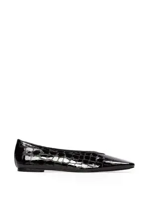 BLACK SUEDE STUDIO Ayra Croc-effect Ballet Flats