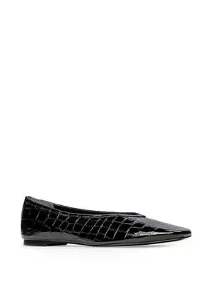 BLACK SUEDE STUDIO Ayra Croc-effect Ballet Flats