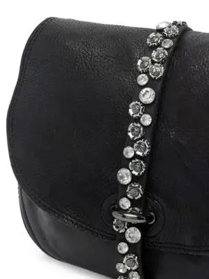 CAMPOMAGGI Crystal-embellished Leather Shoulder Bag