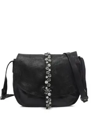 CAMPOMAGGI Crystal-embellished Leather Shoulder Bag
