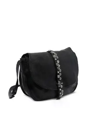 CAMPOMAGGI Crystal-embellished Leather Shoulder Bag