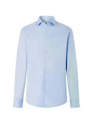 HACKETT LONDON Herringbone-design Knightsbridge-collar Shirt