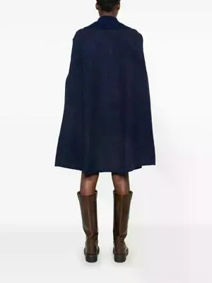 Maje Tie-fastening Ribbed-knit Cape