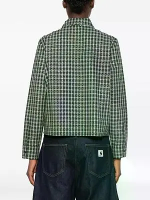 Maje Checked-pattern Pussy-bow Shirt
