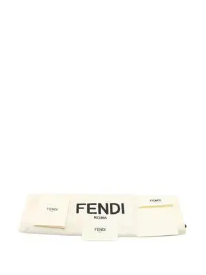Fendi 2010-2026 Ff 1974 Glazed Fabric Stamp Patch Mon Tresor Bucket Bag - Brown