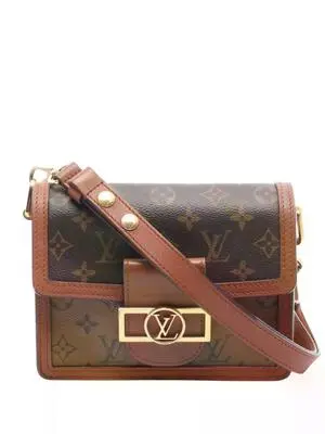 LOUIS VUITTON 2020 Monogram Reverse Mini Dauphine Satchel - Brown