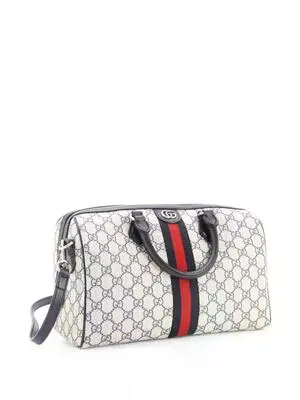 Gucci Ophidia Convertible Boston Bag Gg Coated Canvas Medium Satchel