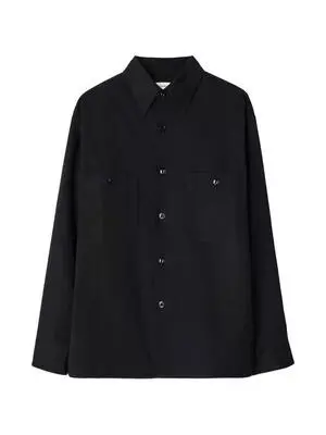 LEMAIRE Two-pocket Shirt In Light Cotton Twill - Black