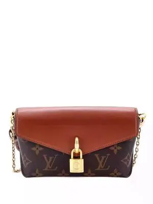 LOUIS VUITTON Padlock On Strap Handbag Monogram Canvas And Leather Crossbody Bag - Brown