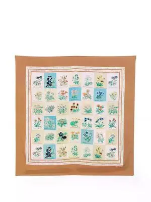 Paul Smith Floral-print Silk Scarf - Brown